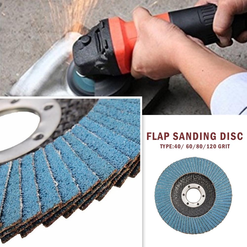 Buy 10pcs Professional Flap Discs 115mm 4.5 Sanding Discs 40/60/80/120 ...