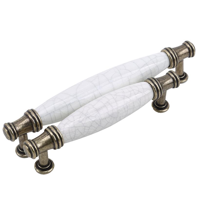 Buy Marble Knobs Handles Ceramic Handles for Kitchen Cabinets Cupboard ...