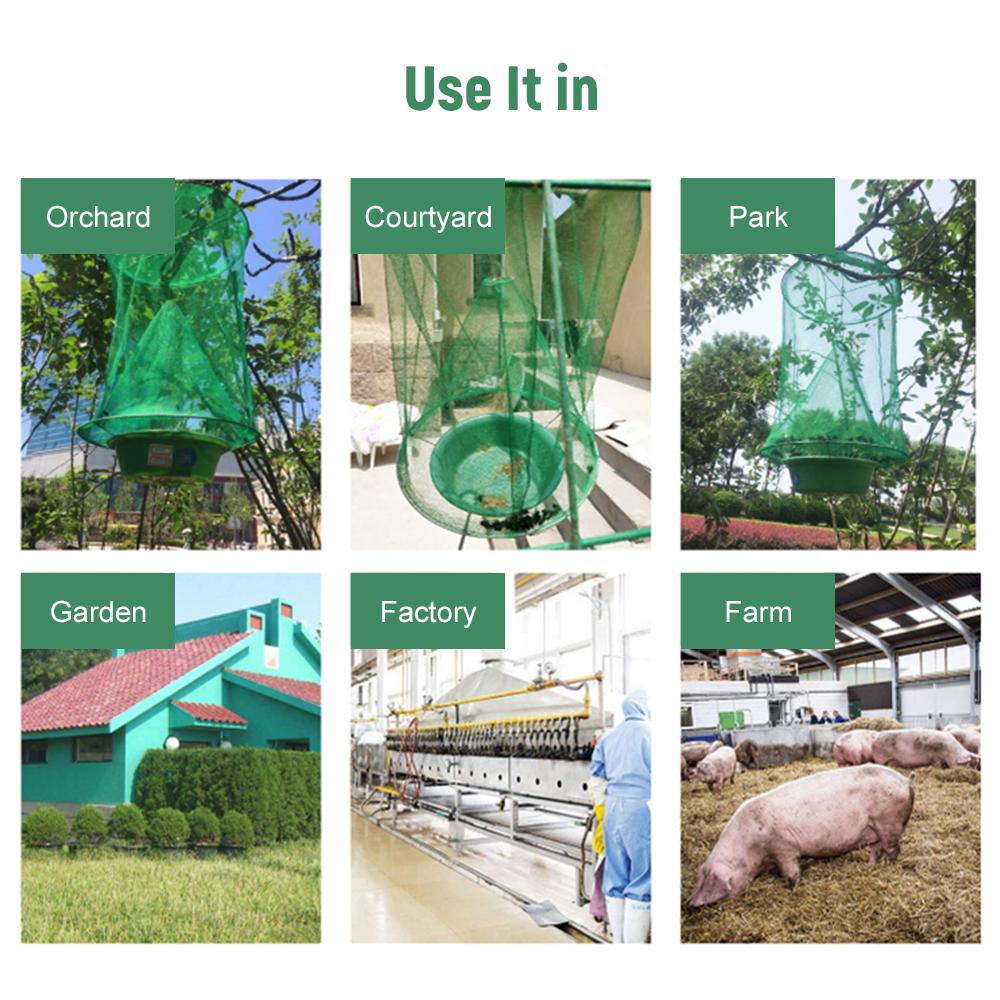 Buy Fly Catcher Foldable Hanging Fly Trap Insect Bug Cage Mesh Net Trap ...