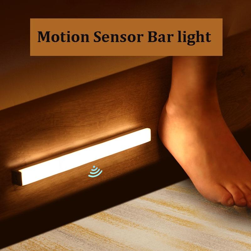 Buy 6 10LEDs Motion Sensor Bed Side Lamp Smart Human Body Night Light ...