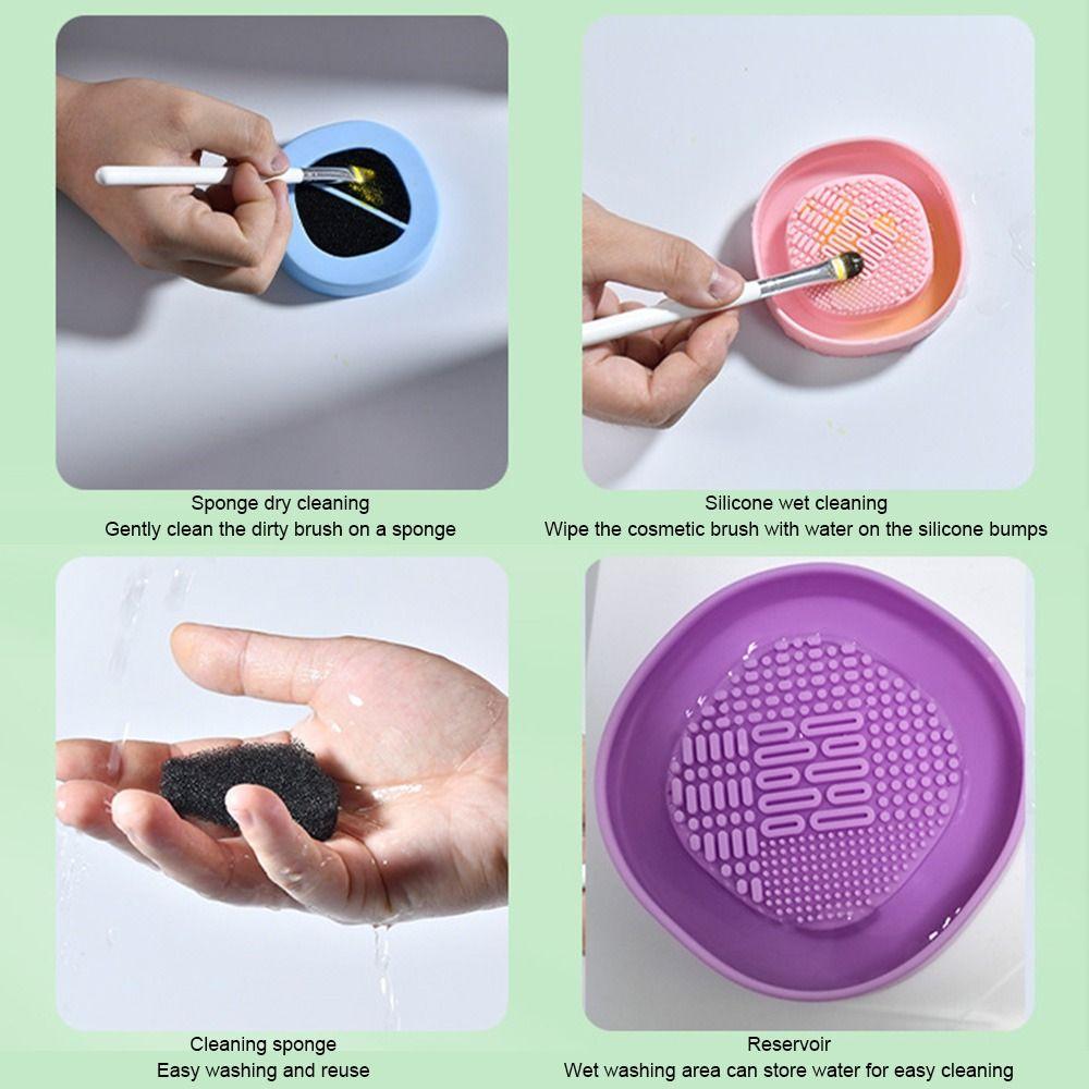 Comprar Make Up Washing Powder Puff Cleaning Plate Makeup Brush Cleaner ...