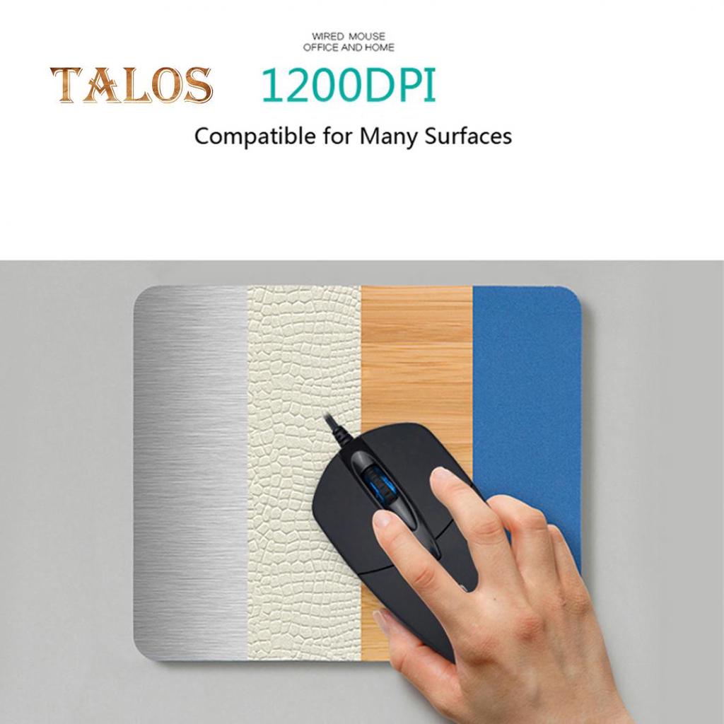 Buy TALOS V9 Ergonomic Silent Click 1200DPI 3 Buttons Optical Office ...