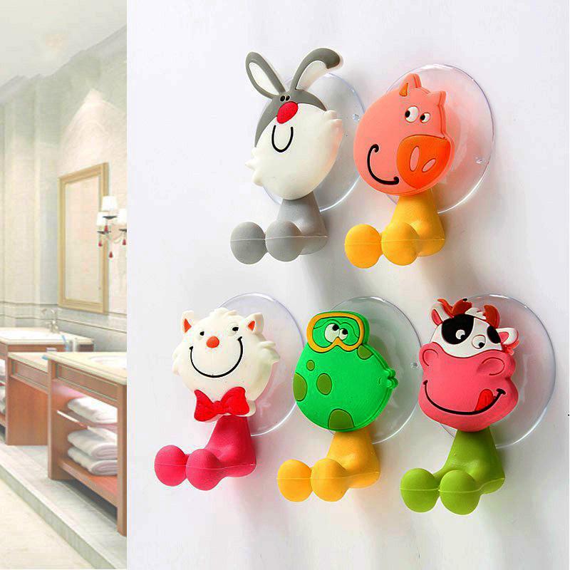 Buy Bathroom Funny Cartoon Toothbrush Holder Rack Wall Mount Suction ...