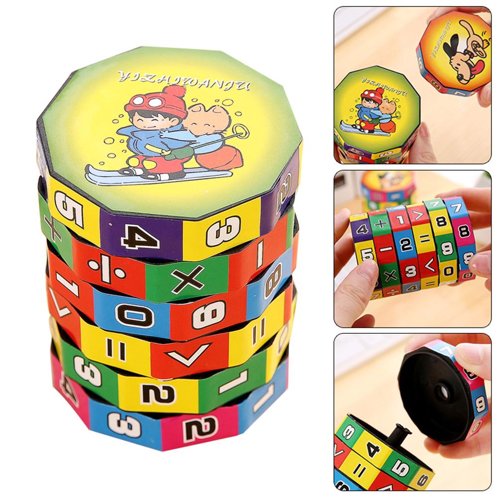 Cylindrical V-cube 6 Numbers Magic Cube Toy Puzzle Game Gift Stickers ...