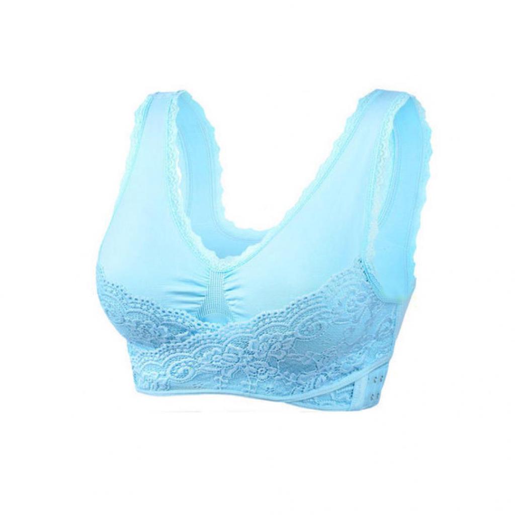 Buy Solid Color Lace Front Cross Push-Up Padded Breathable Gym Yoga ...