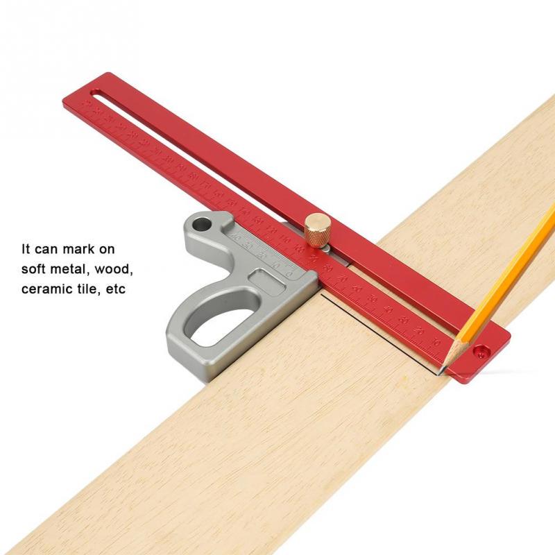 Buy Woodworking 45/90 Degree Angle Ruler Scribe Gauge Measuring Tool ...