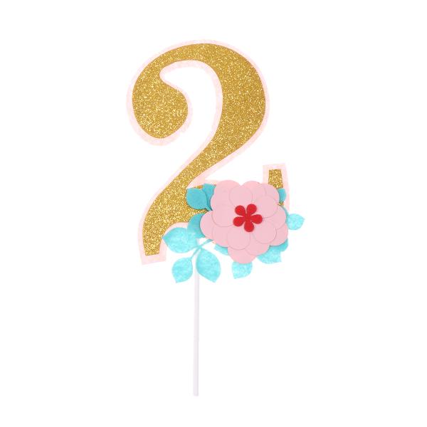 Buy Number 2 Cake Topper Dessert Cake Picks Decoration Party Chic ...