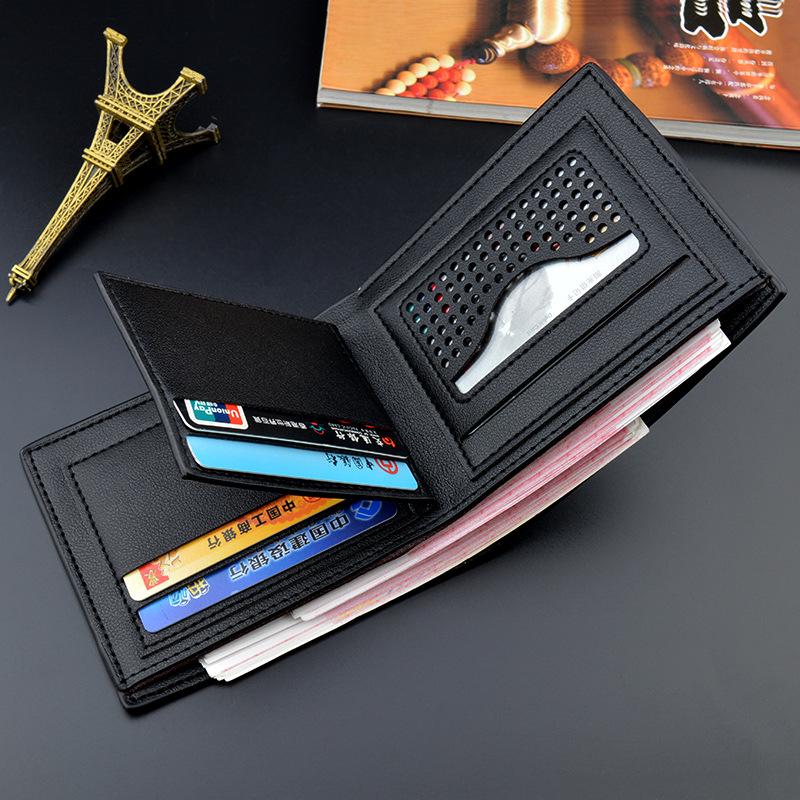 Men Business Short Card Holder Wallet Artificial Leather Vintage Design ...