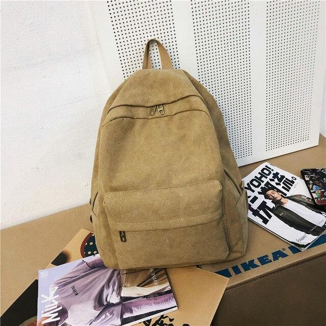 Buy Diehe Girl Fabric School Bag Fashion College Student Vintage Women ...