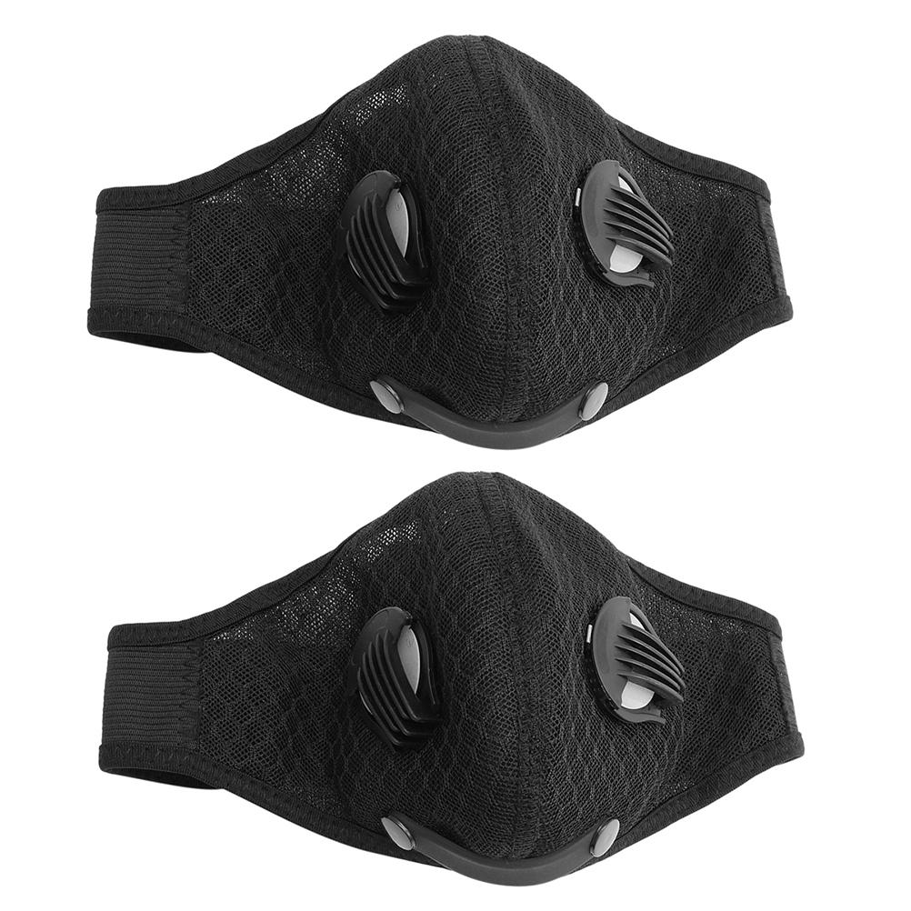 Buy 2PCS Dustproof Mask Neoprene Elastic Activated Carbon Face Masks ...