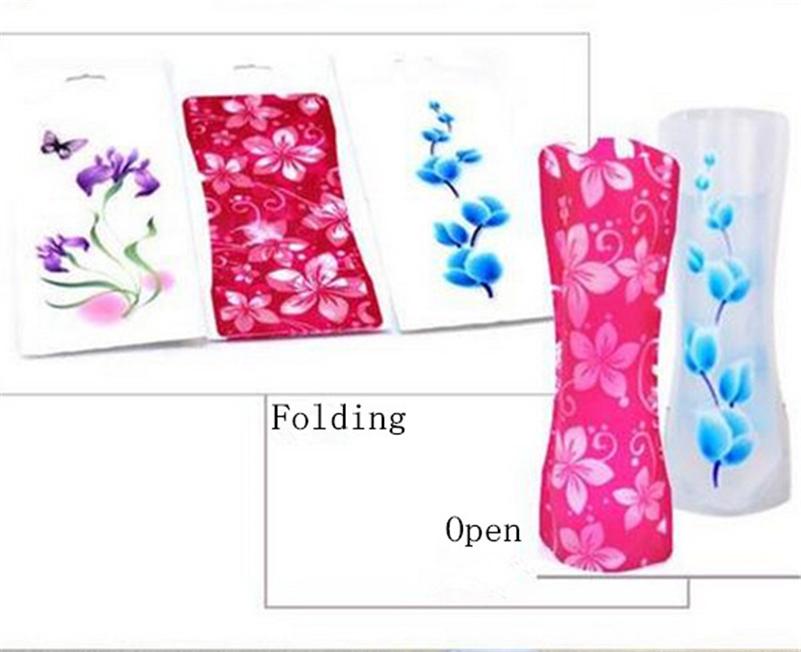 Buy 1PC Portable Eco-friendly PVC Plastic Vases Unbreakable Foldable ...