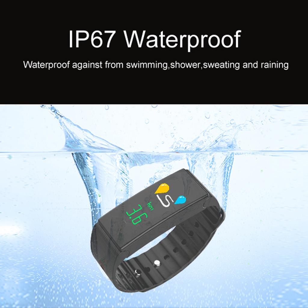 Buy Waterproof Colour Screen Smartband Bracelet Heart Rate Monitor ...