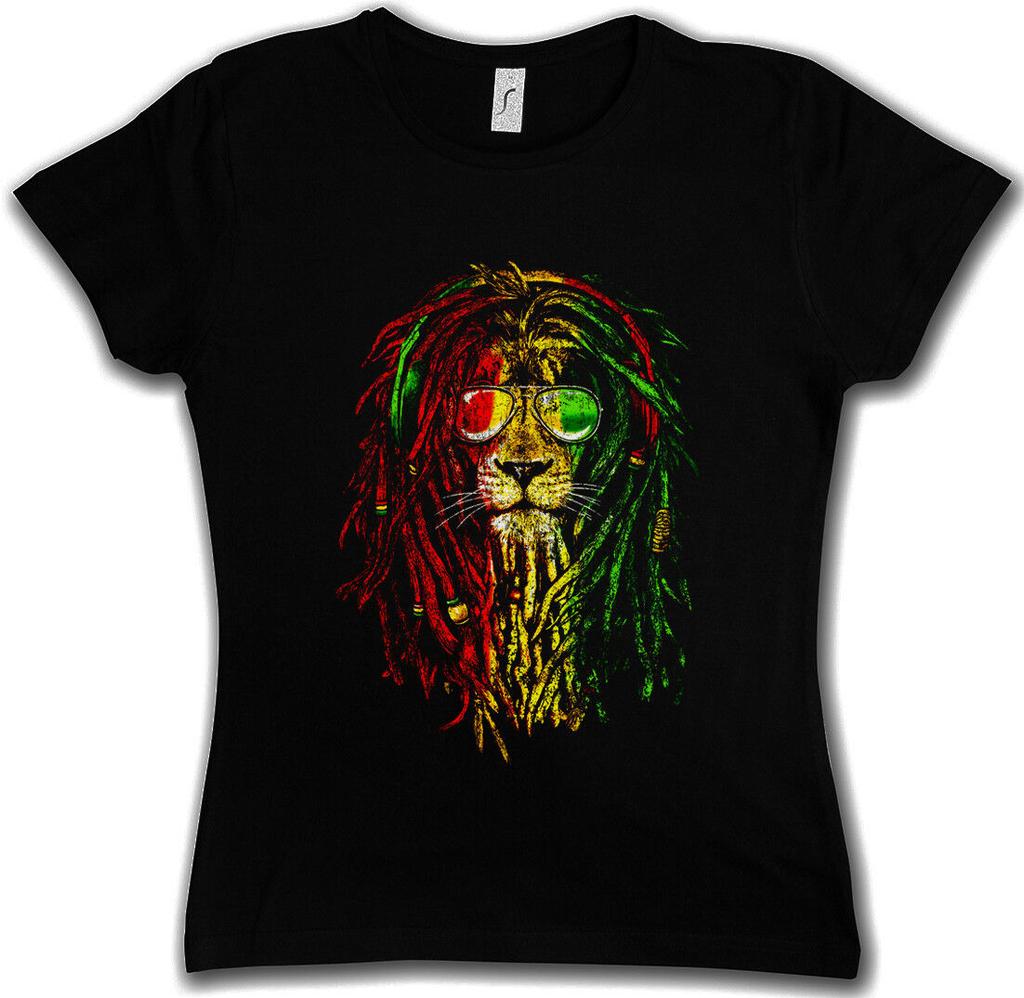 Buy Rastafari Lion I Women T Shirt Bob Reggae Music T -Shirt Hip -Hop ...
