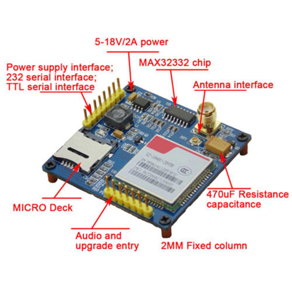 Buy DC 5V-18V 2A SIM800A GSM GPRS Module Development Board STM32 for ...