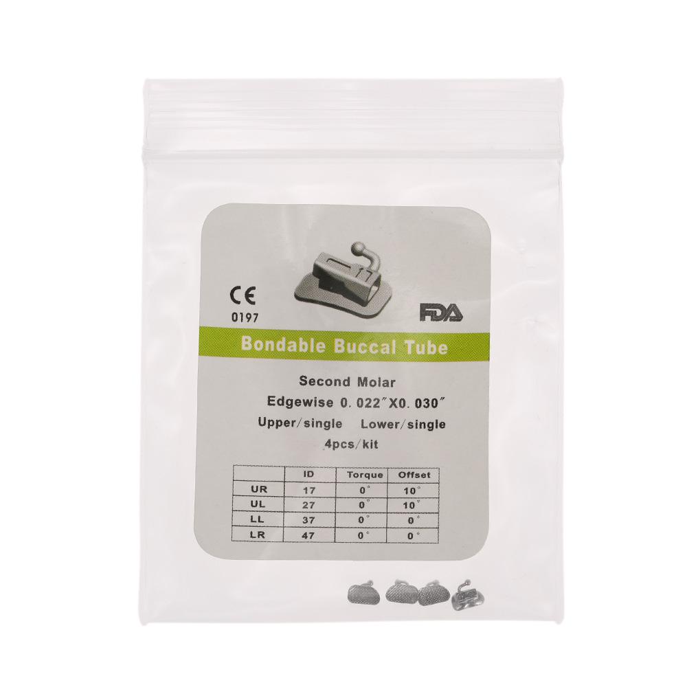 Buy 4Pcs/Pack Dental Orthodontic Buccal Tubes for 2nd Molar Single Tube ...