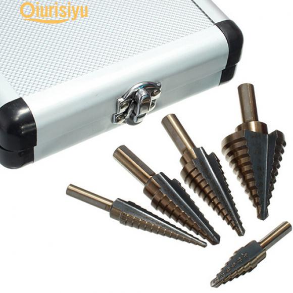 Buy 5Pcs Step Drill Bit Set Tool at affordable prices — free shipping ...