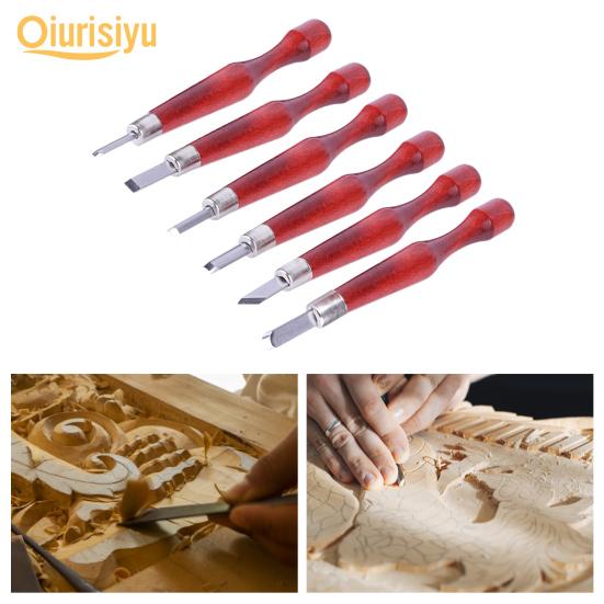 Buy 6Pcs Ergonomic Handle High Toughness Alloy Steel Carving Chisels at ...