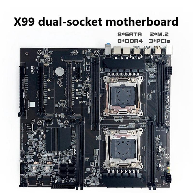 Cheap X99 Motherboard Dual-Socket LGA 2011-3 with Intel E5-2680 V3 CPU ...