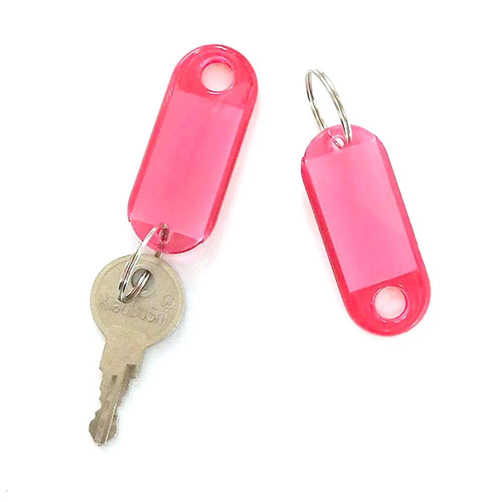 Buy 50pcs Assorted Color Plastic Key Tags Luggage ID Labels with Spilt ...