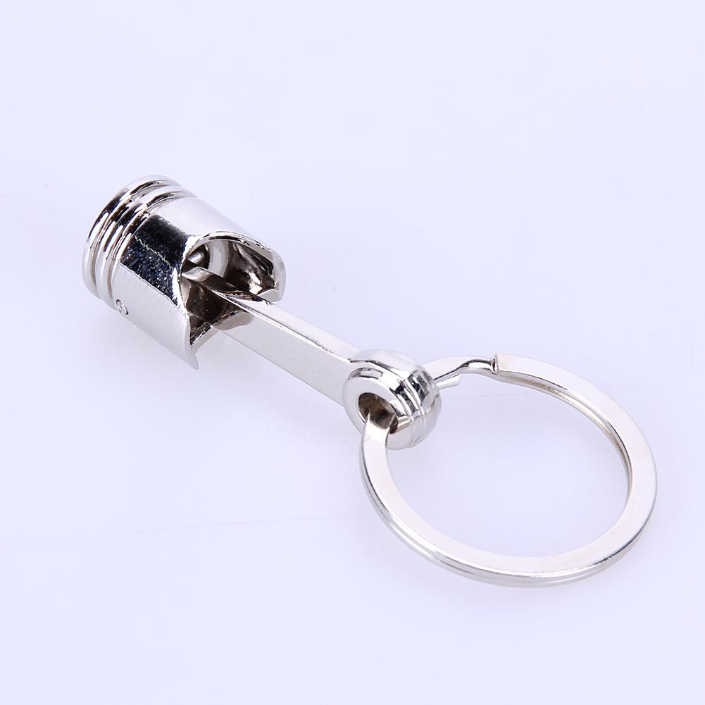 Buy Car Engine Silvery Keychain Piston Key Ring Alloy Keychain Key Ring ...