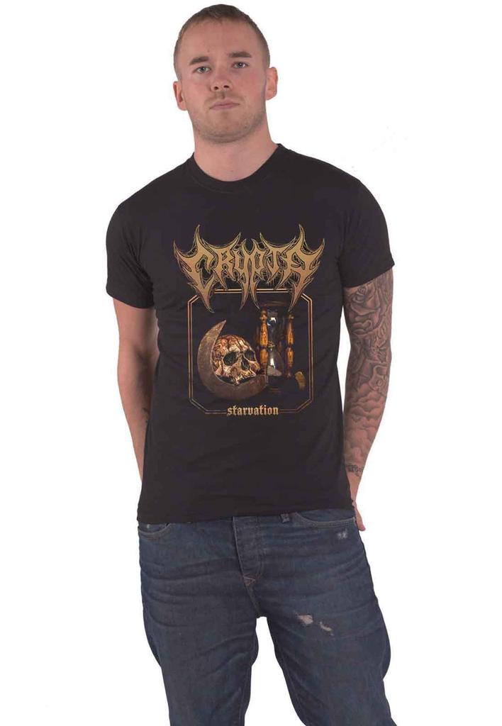 Cheap Crypta T Shirt Starvation Band Logo new Official Mens Black | Joom