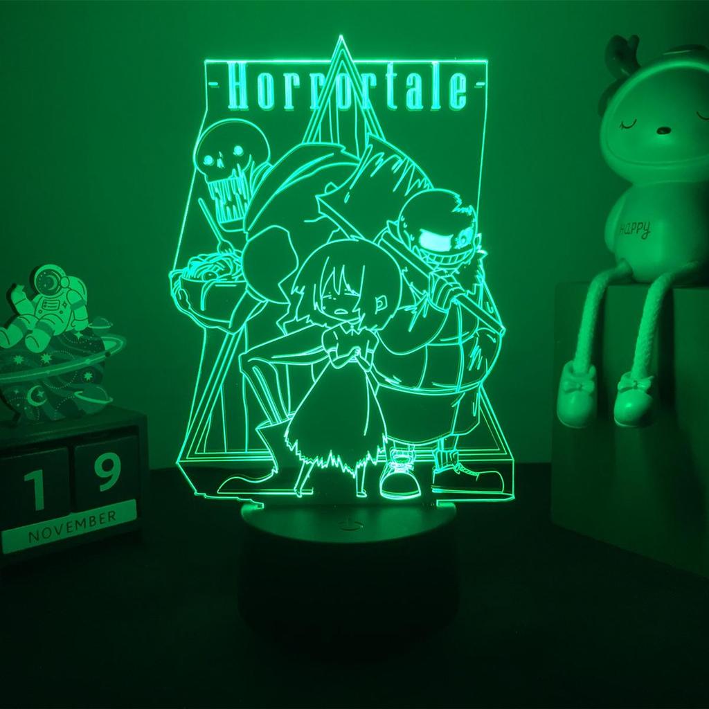 Buy Hot Game Undertale LED Table Lamp Figure Sans And Frisk 3D night ...
