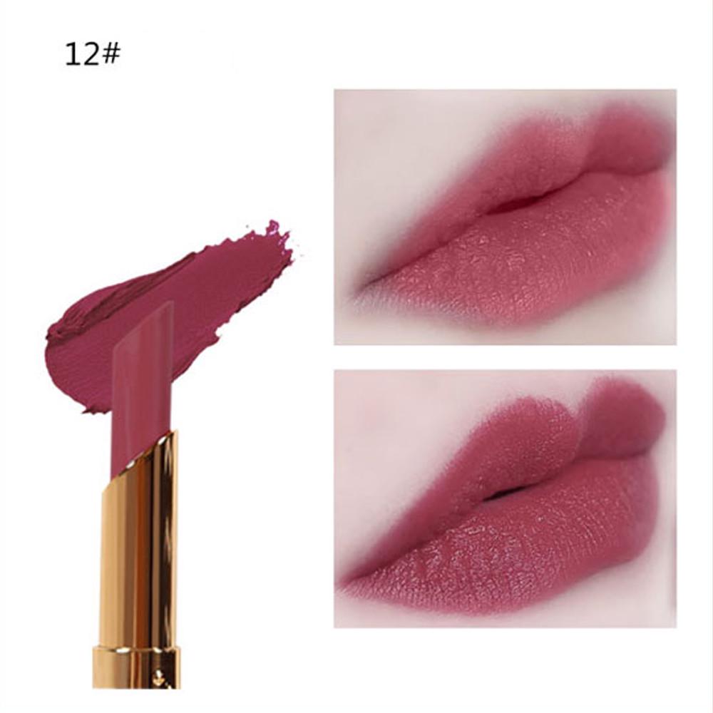 Buy Matte And Pumpkin Color Bean Paste Lip Solid Gloss Lipstick Long ...