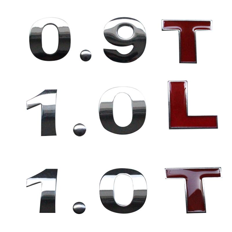 Cheap 3D Metal Chrome Car Sticker 0.9T 1.0T 1.0L Logo Badge Car Modification Accessories for ...