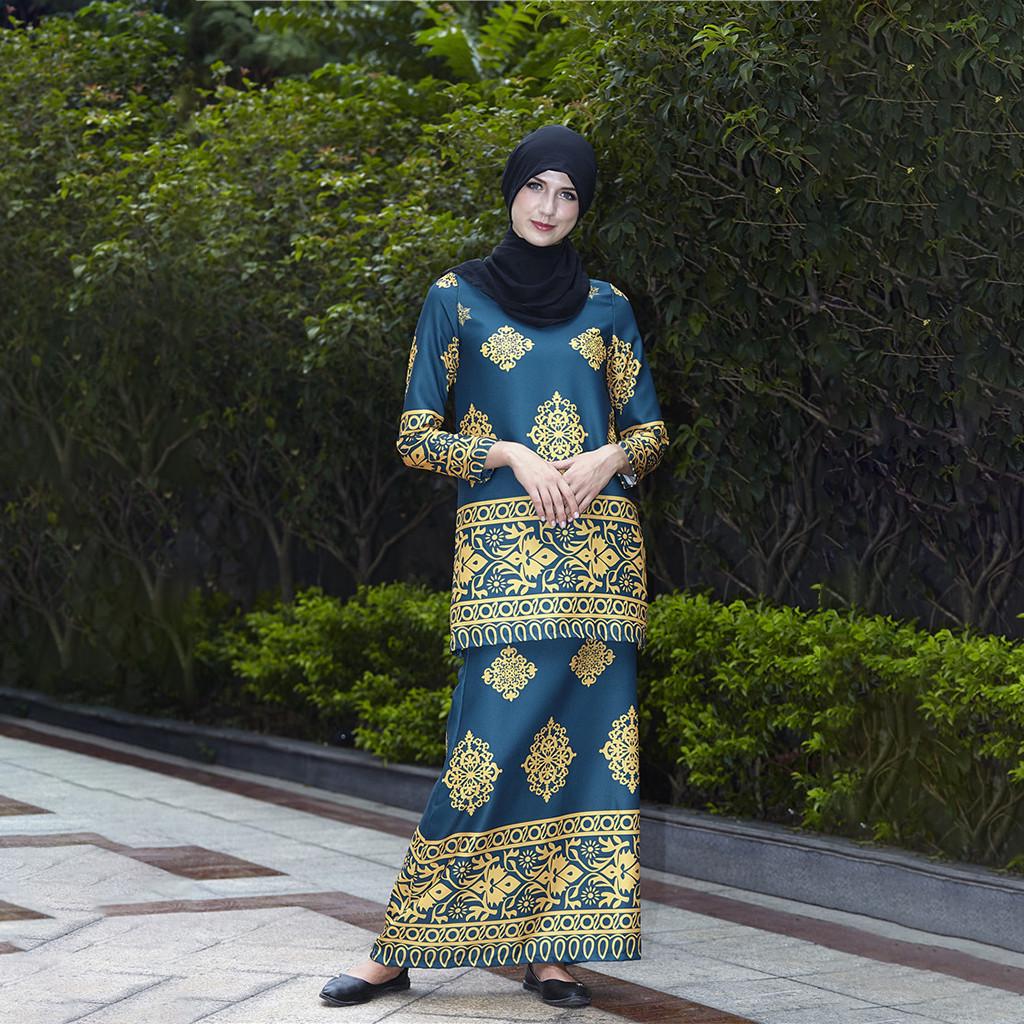 Buy Women Muslim Arab Islamic Middle East Long Sleeve Two Piece Set