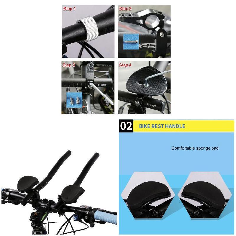 Extender Aluminum Handlebar Stem Alloy Extension Handlebar Double Rack ...