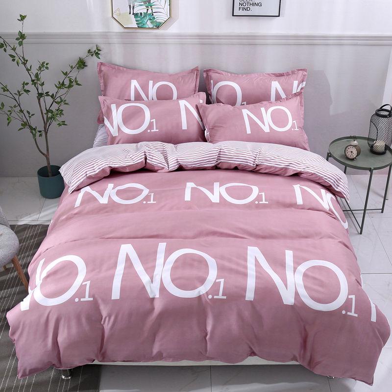 Buy Simple Bed 3/4 Pcs Set Family Bed Linen Quilt Student Dormitory ...