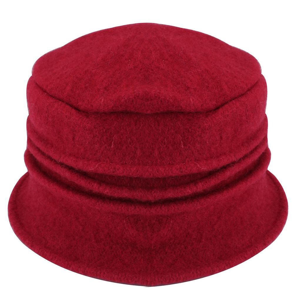 Buy Lady Women Butterfly Bowknot Wool Felt Bucket Hat Foldable Cloche ...