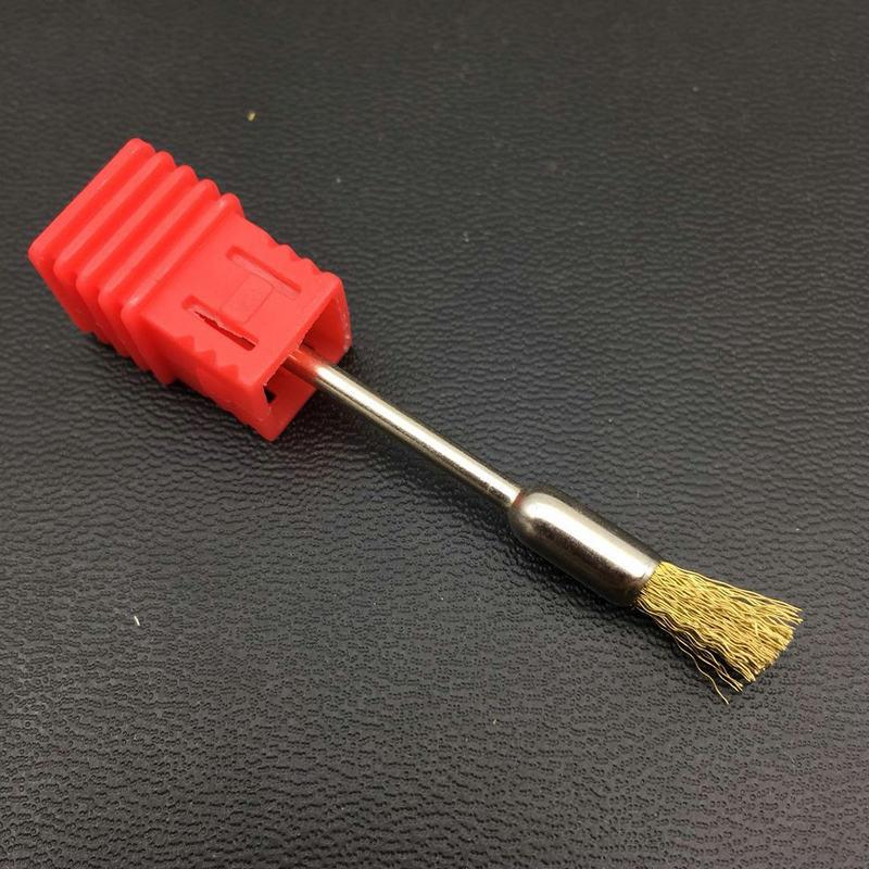Buy 1 Pcs Golden Nail Drill Bit Cleaning Brush Portable Tools For ...