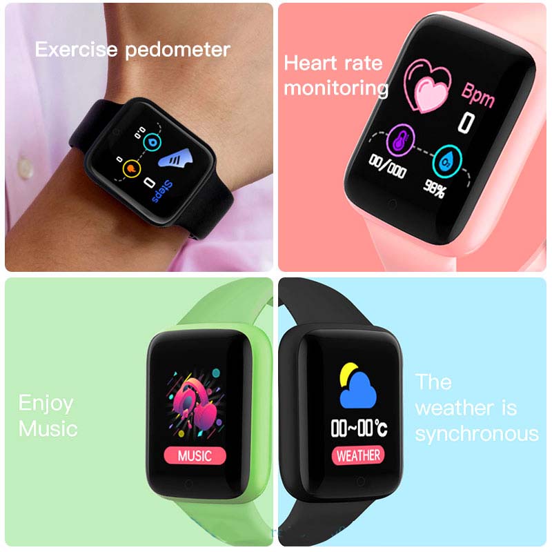 💰Köp billigt online D20 Macaron Colors Smart Watch 1.44 Inch Updated ...