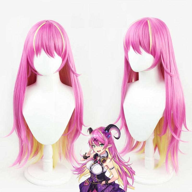 80ccm Anime VTuber Mano Aloe Hololive Youtuber Cosplay Pembe Sarı ...