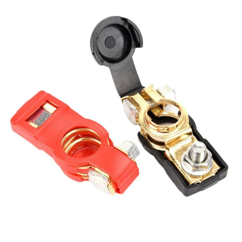 Buy 2pcs Auto Car Battery Terminal Adjustable Clamp Clip Positive ...