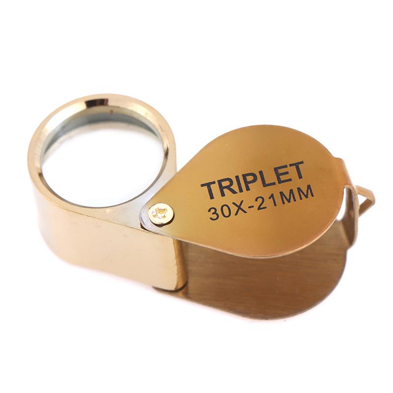 30X 21Mm Jewelers Magnifier Gold Eye Loupe Jewelry Magnifying Glass ...