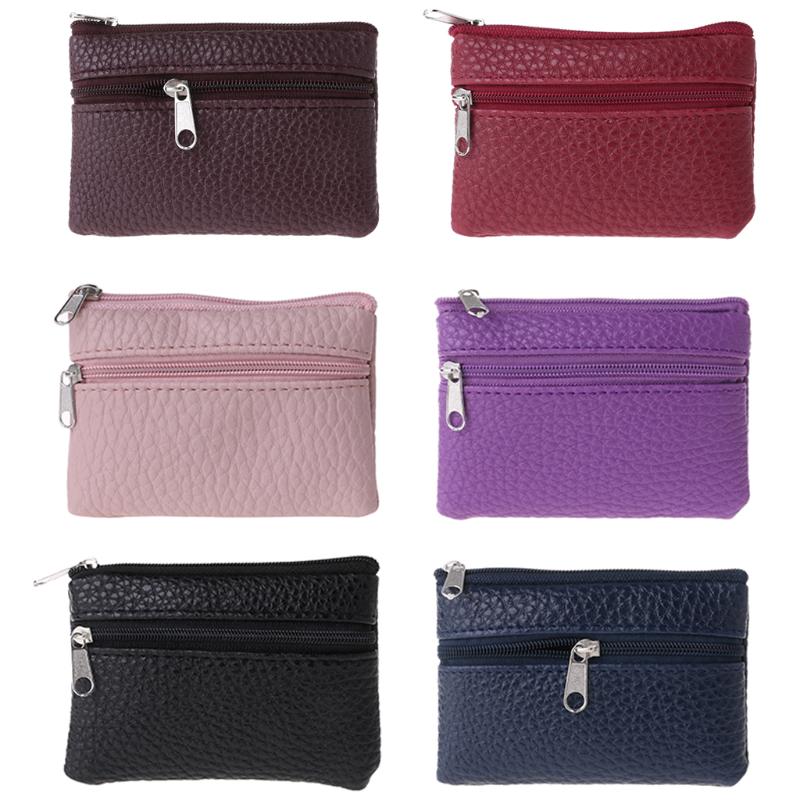 Buy Women Fashion Coin Card Key Ring Wallet Pouch Mini Purse Zipper ...