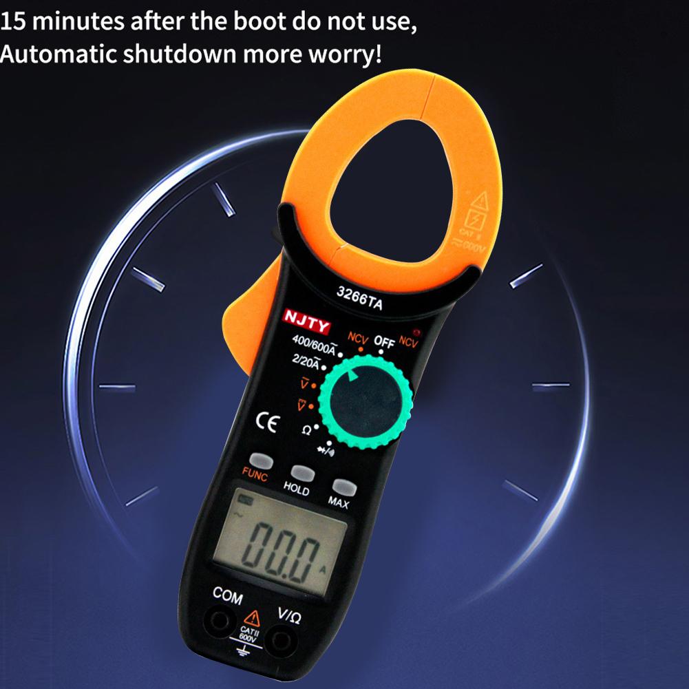 Buy NJTY 3266TA LCD Digital Clamp Meter AC Current NCV AC/DC Voltage ...