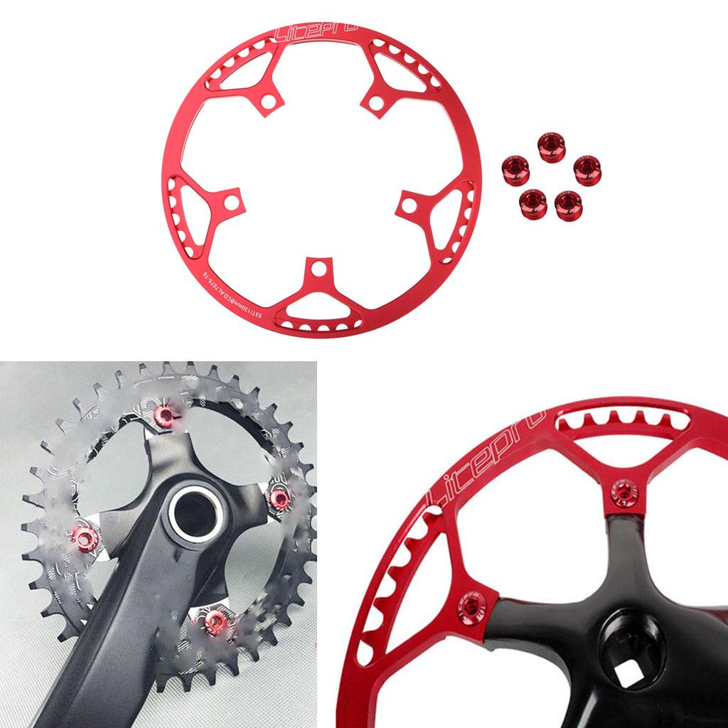 6x 45T 47T 53T 56T 58T Chainring 130 BCD Single Speed Chain w/chainring ...
