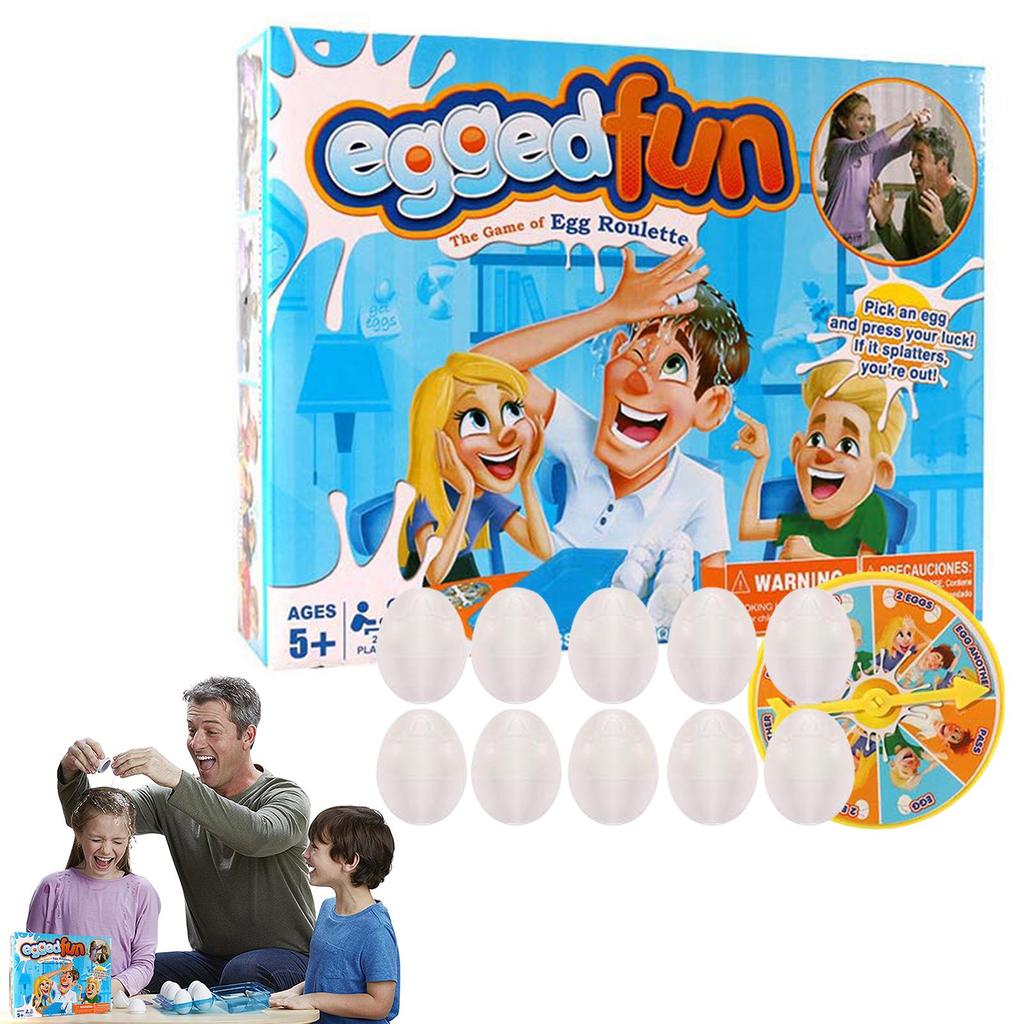Egg Roulette Game|10pcs Eggs in An Egg Tray with A Spinner|Funny Egged ...