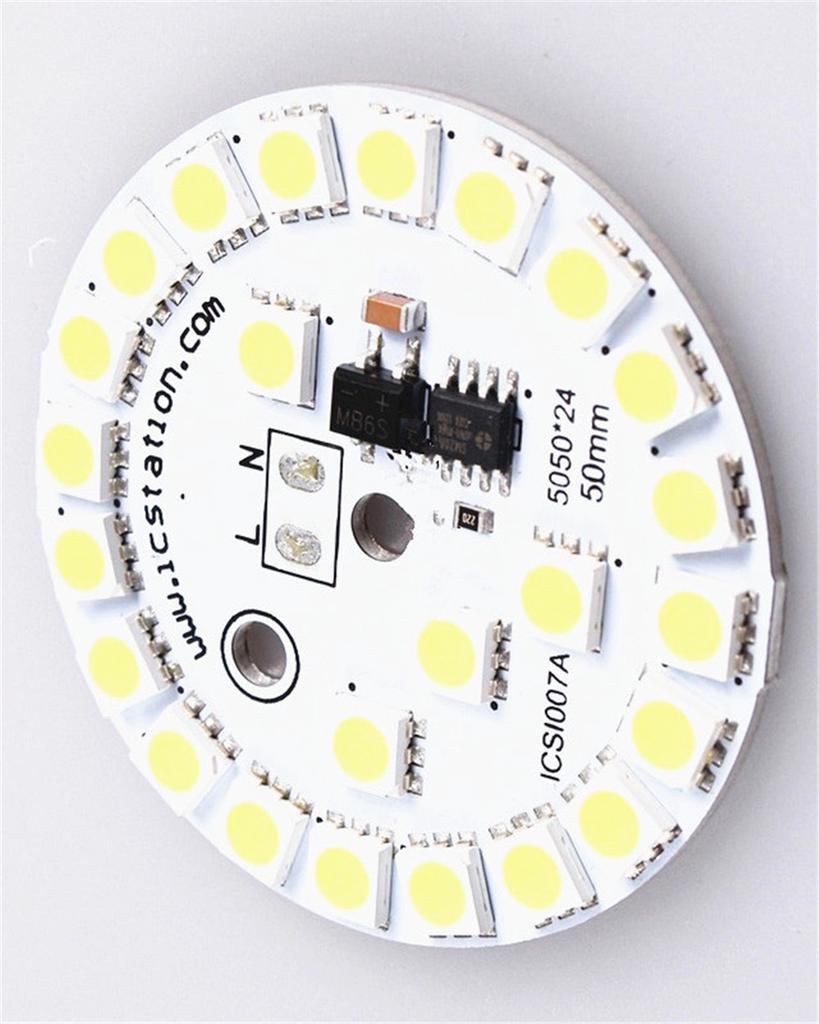 Buy 7W 5050 Pure White LED Light Emitting Diode SMD 220V Highlight Lamp ...