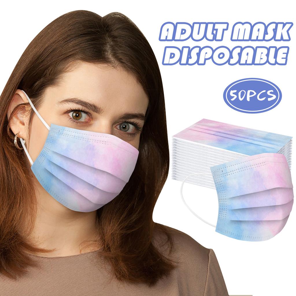 Adult Disposable D Ust Mask Breathable S Tarry Sky Three-layer Printing ...