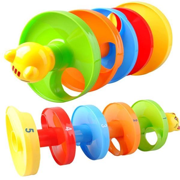Drop and Roll Swirl Ball Ramp Toy for Babies Infant (Random Color ...