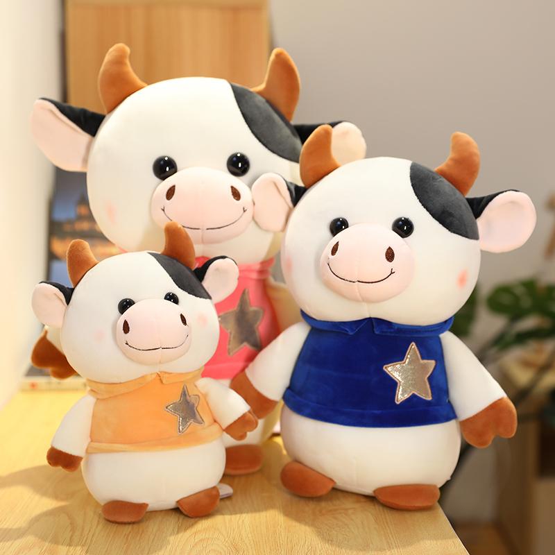 Buy Lovely Animal Cartoon Cows Stuffed Plush Toy Kawaii Cattle ...