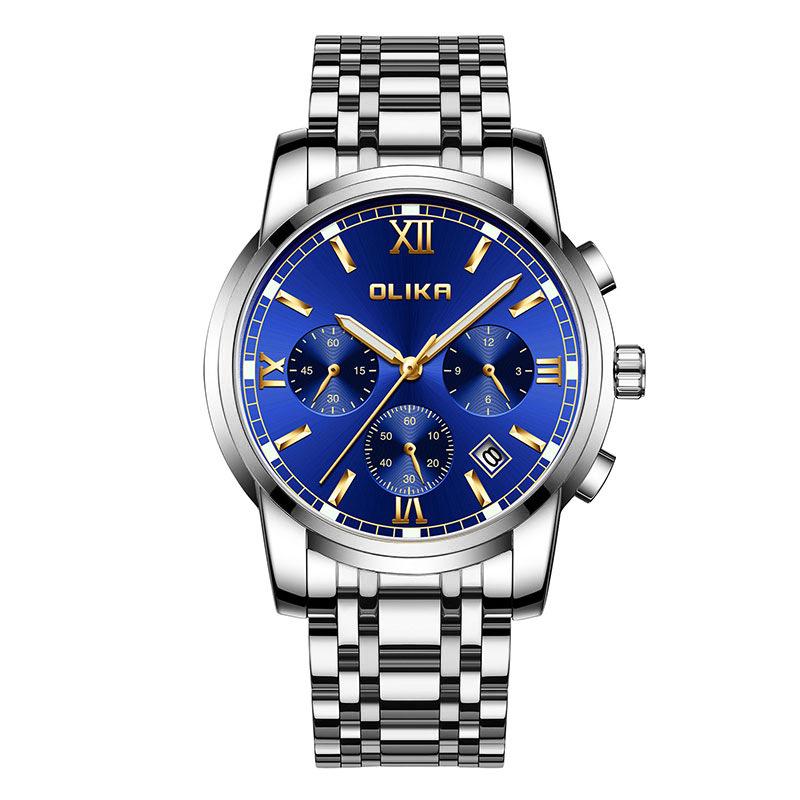 Buy Dagu Olika Stainless Steel Men's Date Watch Chronograph Quartz ...