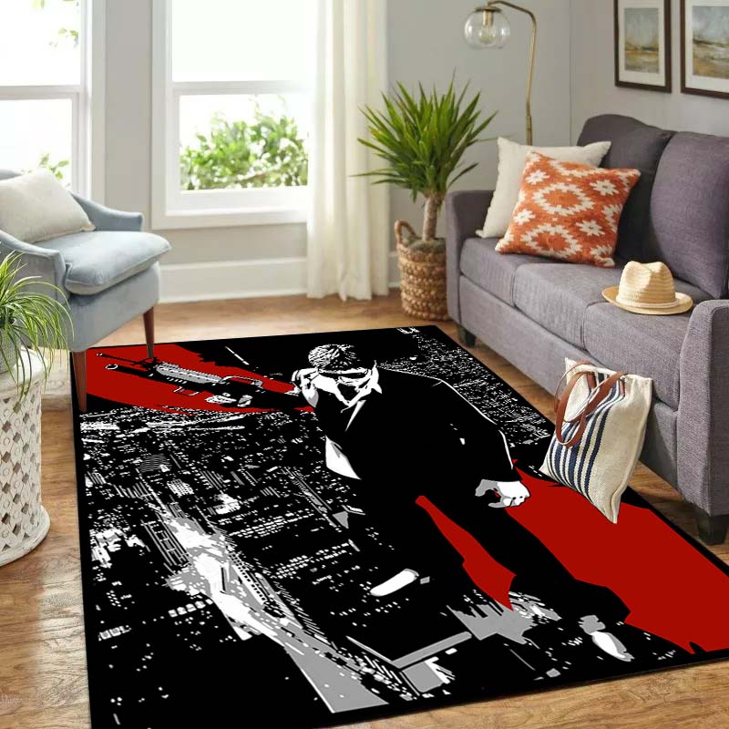 Cheap 3D Movie Scarface Floor Mats Rug Carpet Living Room Doormat Plush ...