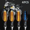4x Motorcycle 12LED Flowing Turn Signal Light Indicator Blinker-Lamp ...