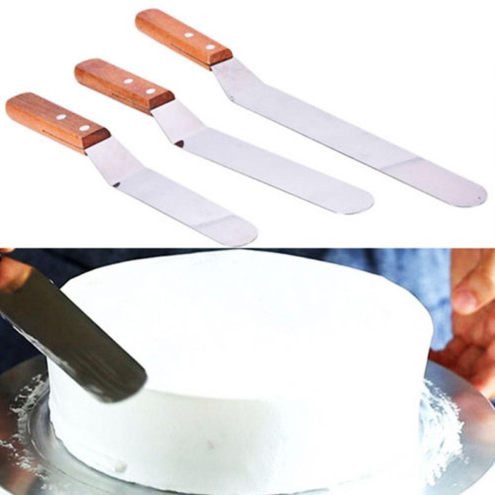 Buy Stainless Steel Cake Cream Knife Smoother Icing Frosting Spreader ...