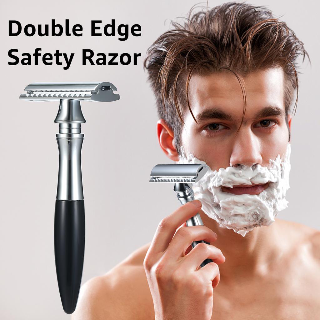 Buy Double Edge Safety Razor Butterfly Open Mens Shaving Razor Classic ...